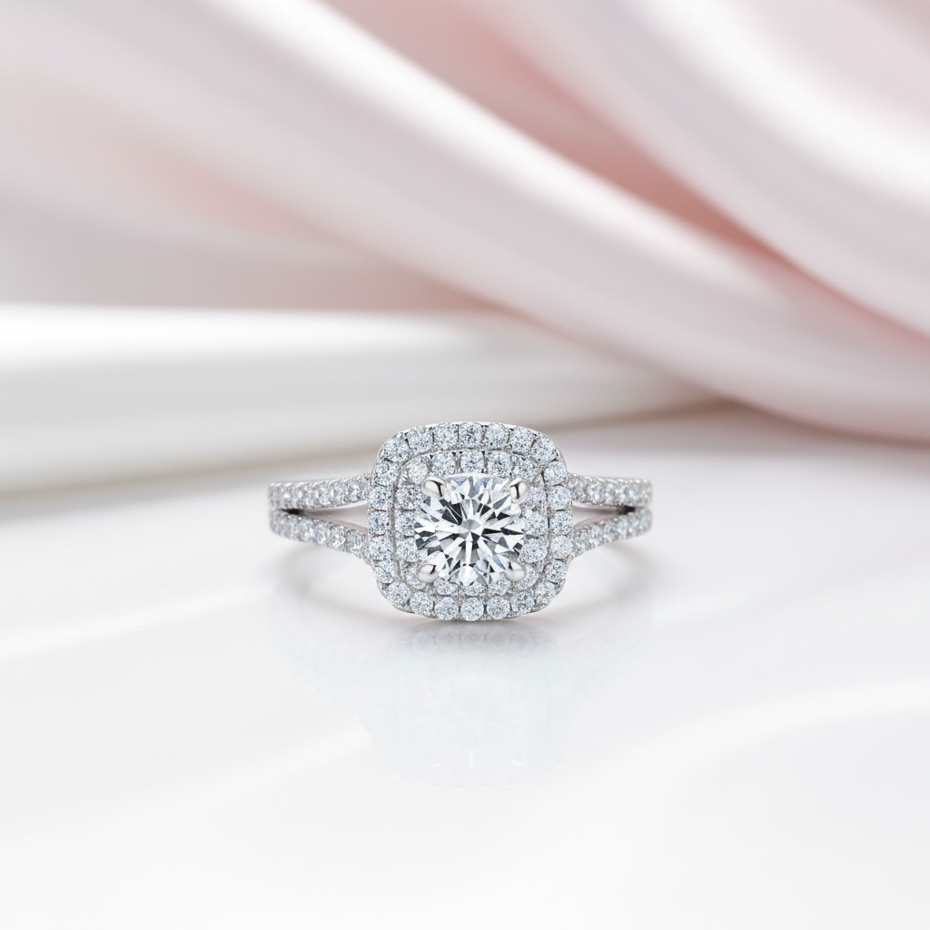 2PC Victorian Blue Diamond Option Side Stone Ring – Black Diamonds New York