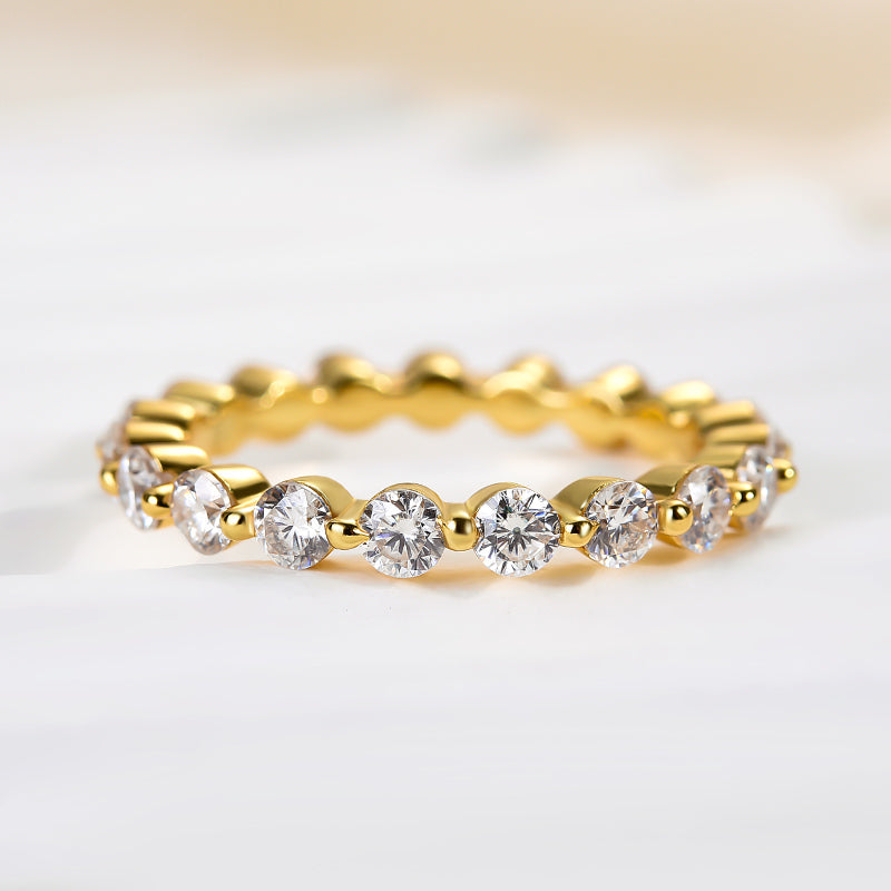 Yellow Gold Women's Stackable Wedding Band Set – Black Diamonds New York