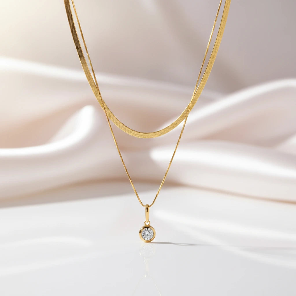 Classic 1.0 Ct Round Cut Diamond Option Necklace – Black Diamonds New York