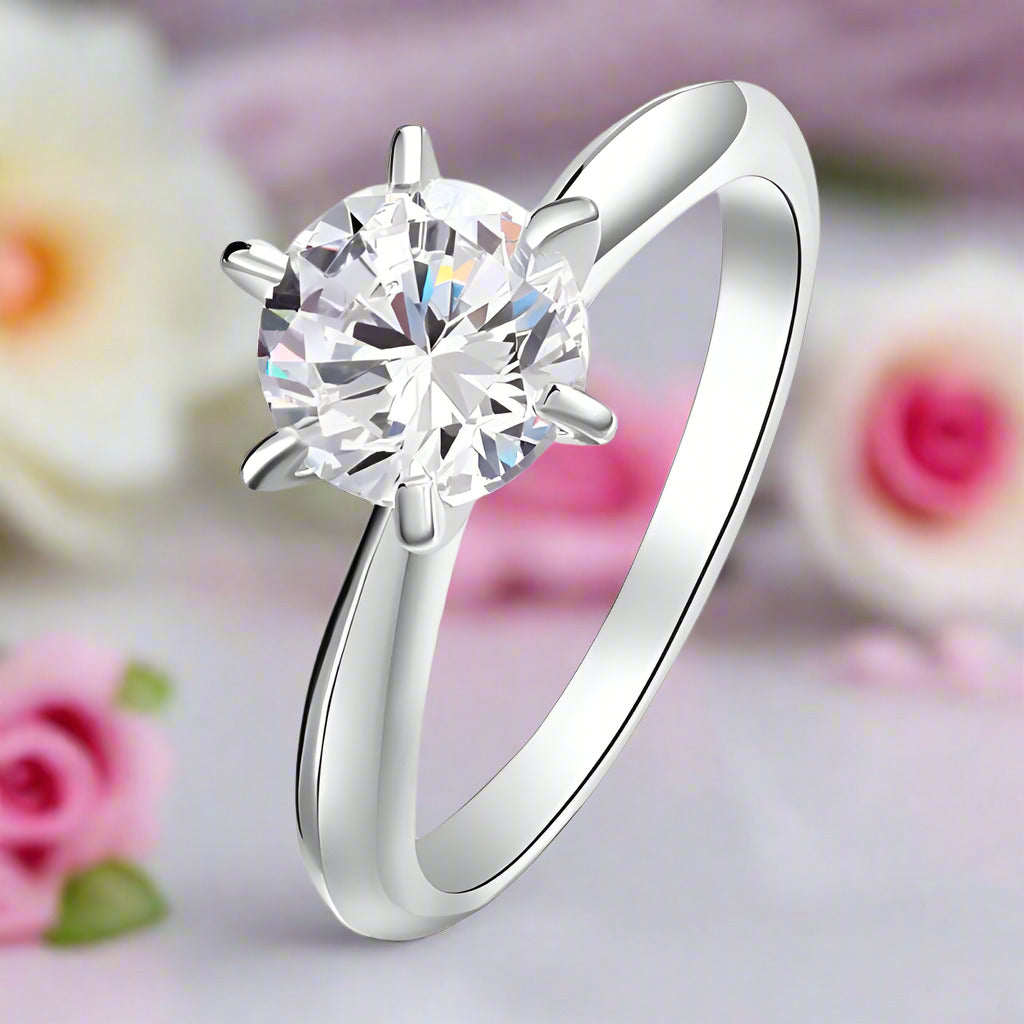 Classic Ring 6 Claws Diamond Engagement Ring – Black Diamonds New York