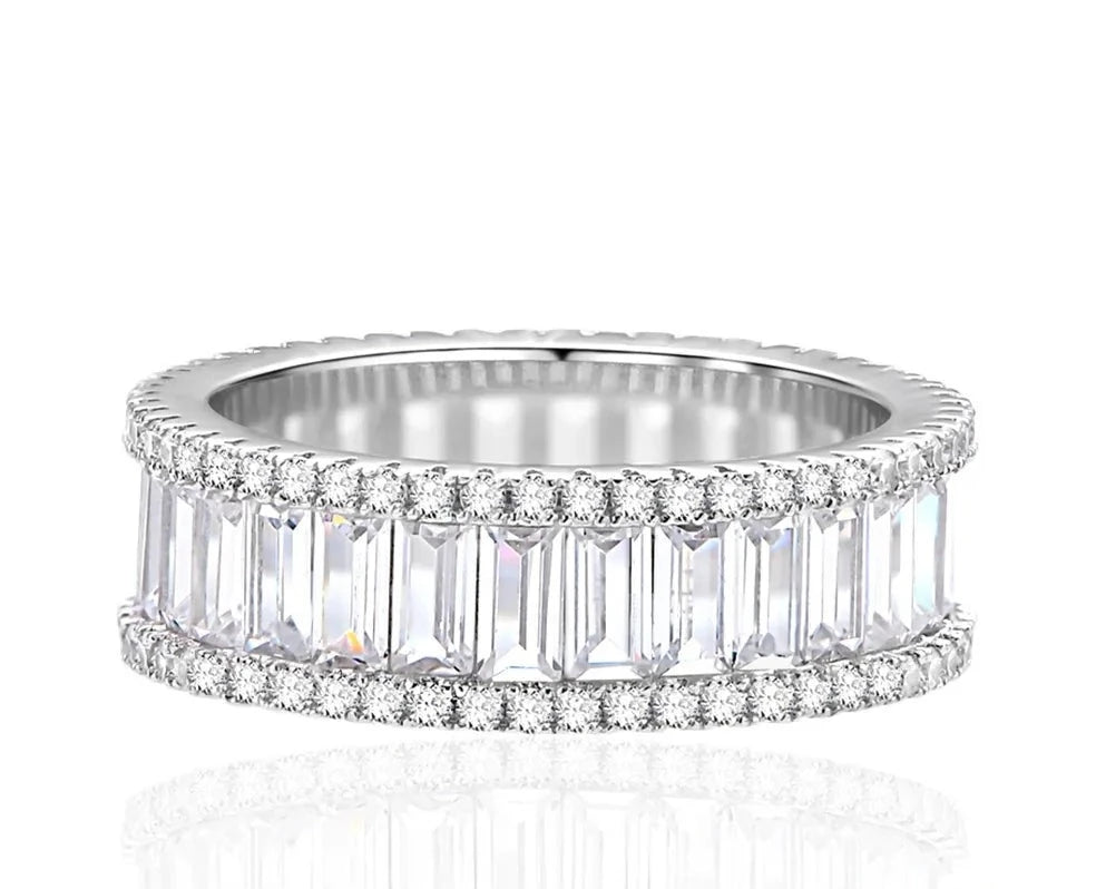 Elegant Emerald Cut Diamond Ring Band from Black Diamonds New York