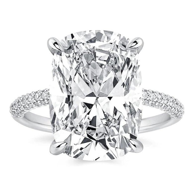 Luxurious Elongated Cushion Cut Engagement Ring from Black Diamonds New ...