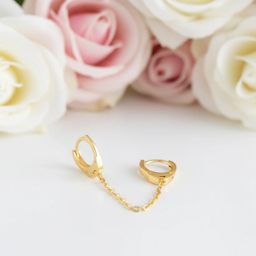 Punk Handcuffs Link Chain Hoop Earrings – Black Diamonds New York