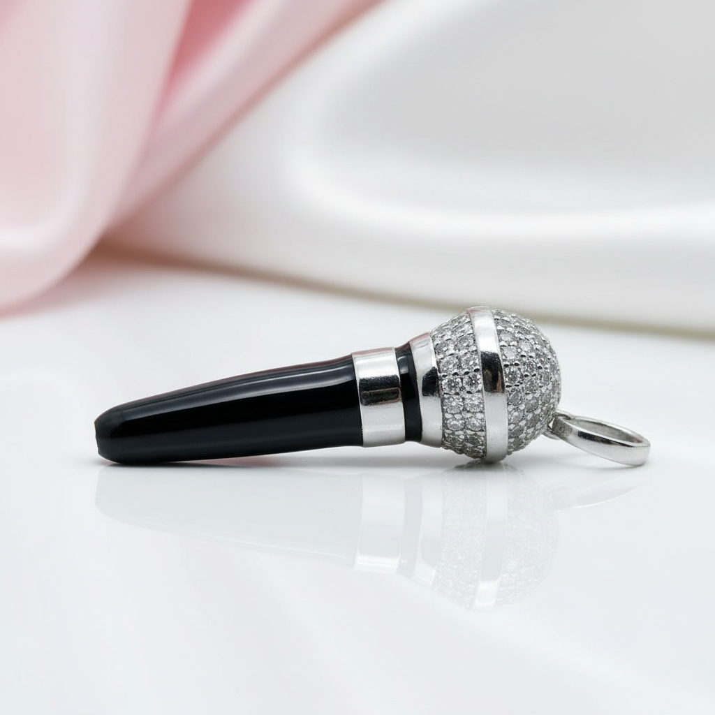 Punk Microphone Pendant – Black Diamonds New York