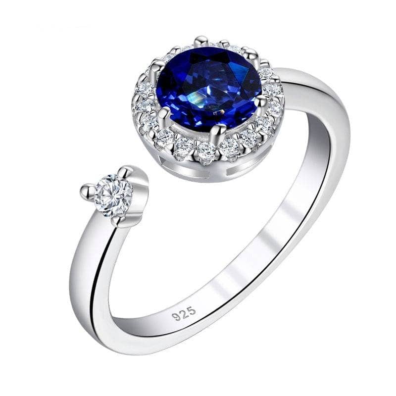 1ct Halo Round Cut Blue Diamond Engagement Ring – Black Diamonds New York
