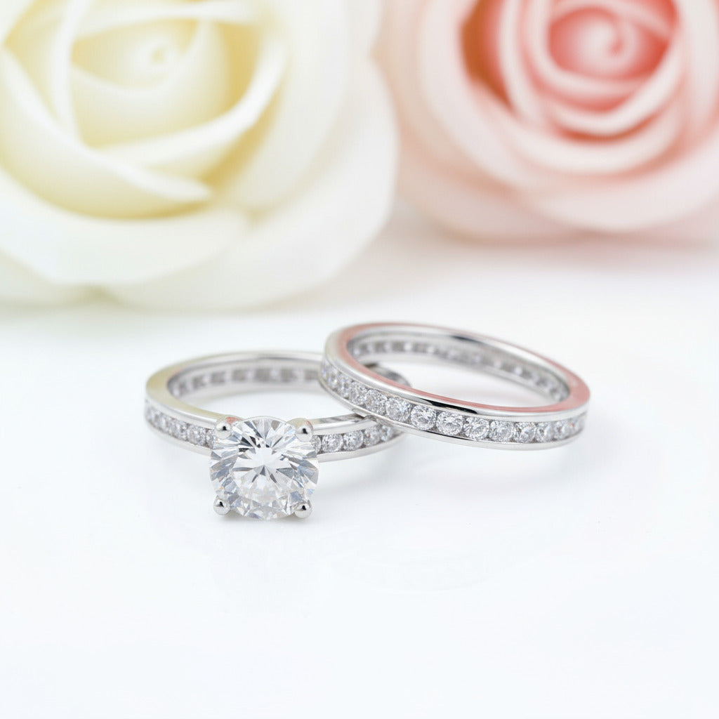 2.0Ct 8mm Diamond Wedding Ring – Black Diamonds New York