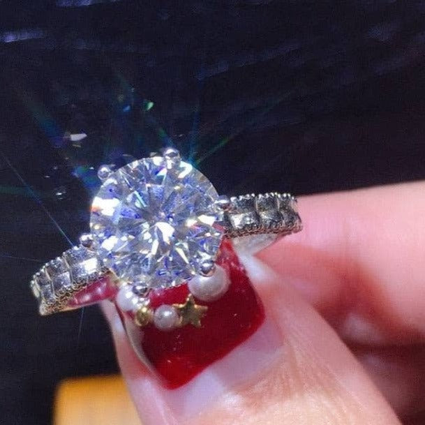 3ct Perfect Cut Diamond Square Arm Ring from Black Diamonds New York