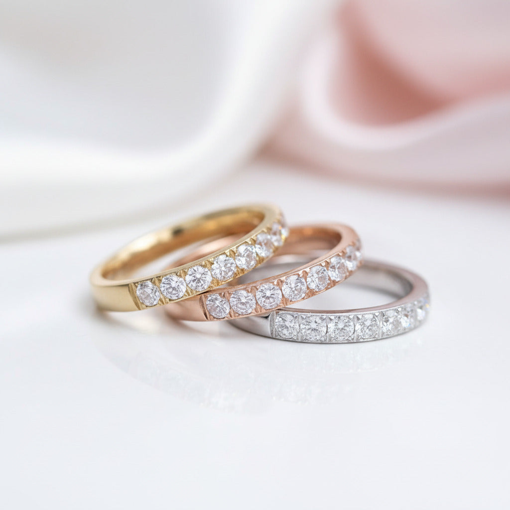 titanium diamond eternity ring