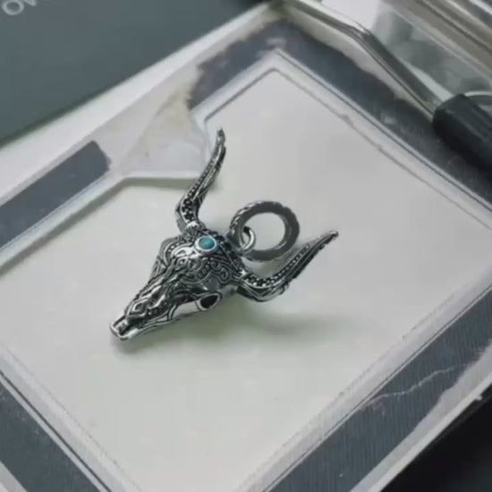 Gothic Bull Head Ethnic Pendant from Black Diamonds New York