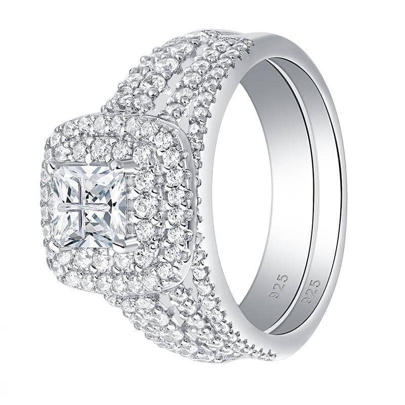 Princess Cross Cut Diamond Ring Set – Black Diamonds New York