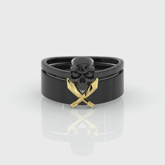 Necromancer's Couples Ring- 14k Rose Gold Video Game Inspired Rings ...