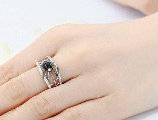 Black Spider Micro Paved Diamond Ring from Black Diamonds New York