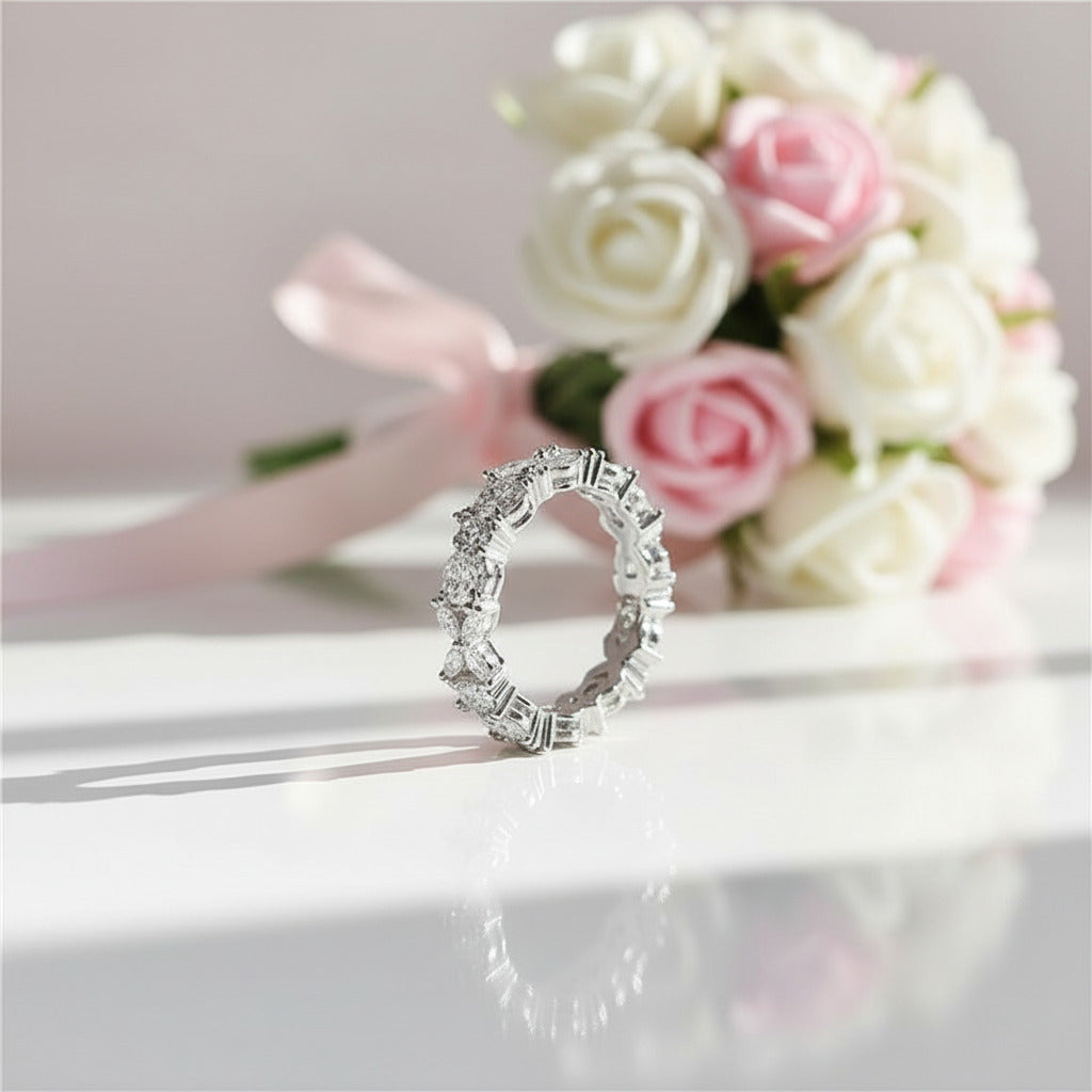 Butterfly Design Infinity Wedding Ring Band from Black Diamonds New York