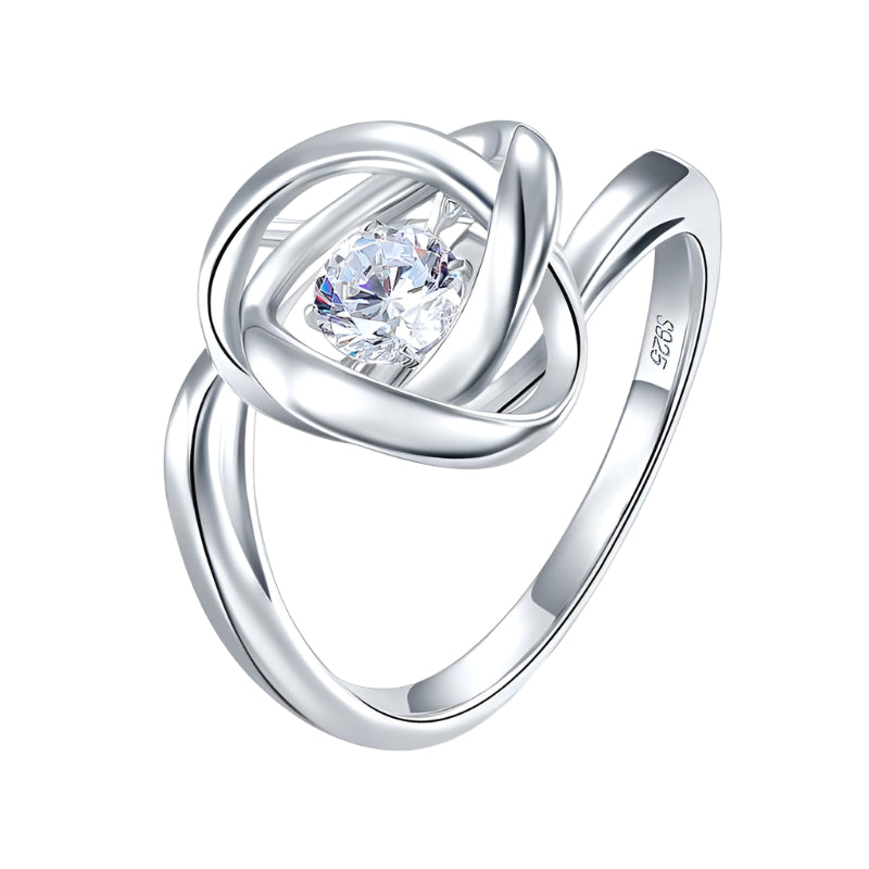 Woven Design Dancing Diamond Ring from Black Diamonds New York