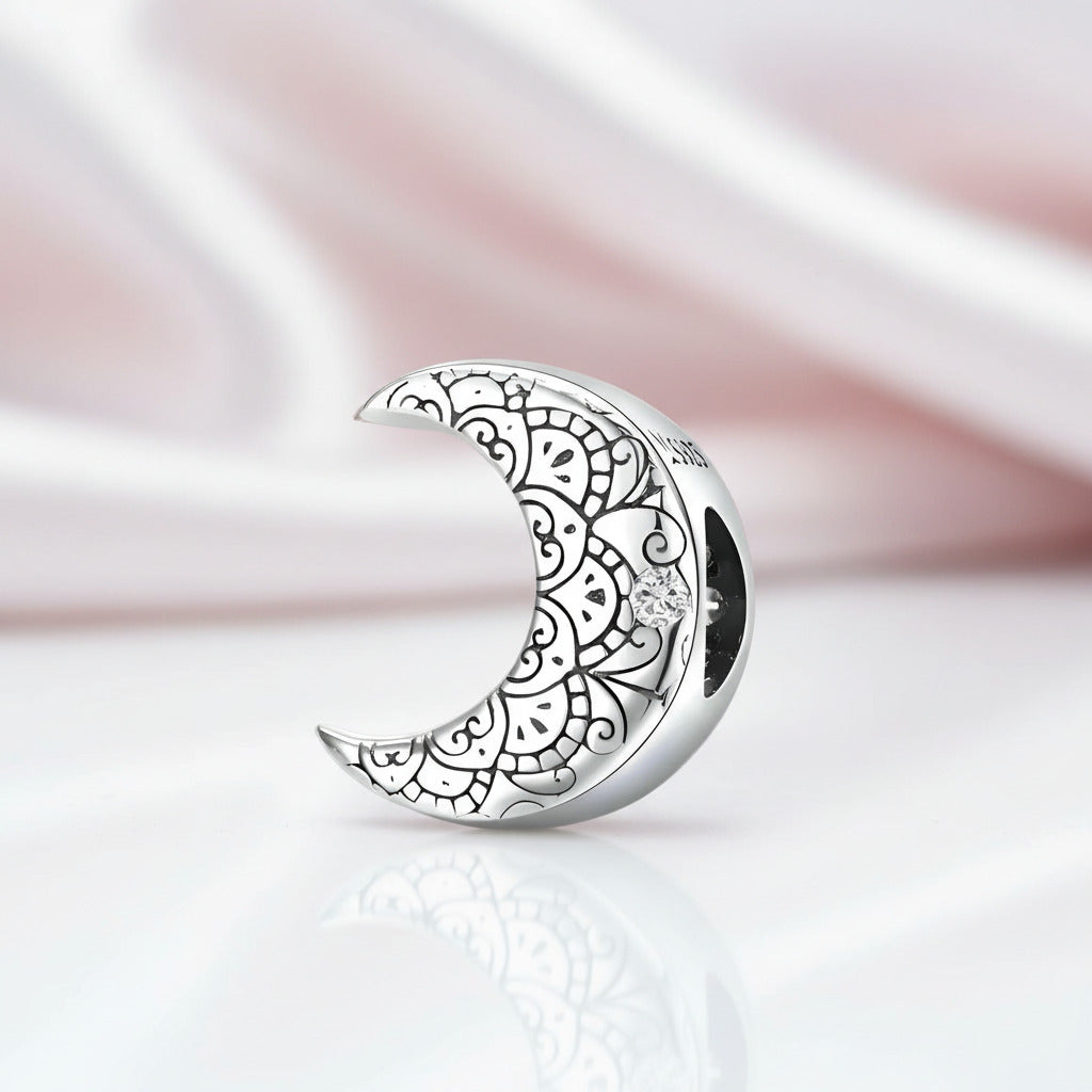 Crescent Moon & Vintage Vines Charm Beads – Black Diamonds New York