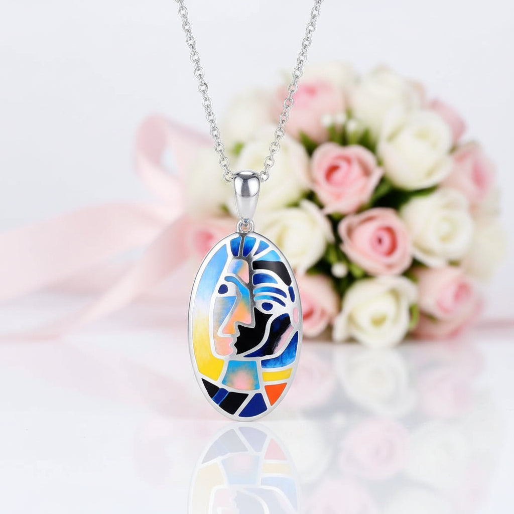 Delicate Enamel Character Pendant from Black Diamonds New York