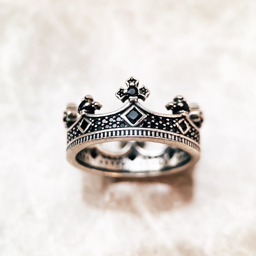 European Style Punk Victorian Crown Ring from Black Diamonds New York