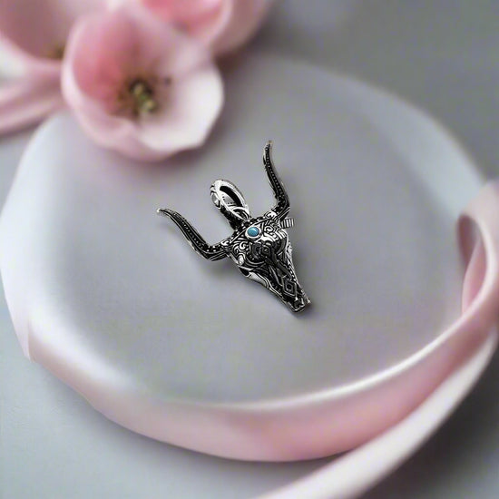 Gothic Bull Head Ethnic Pendant from Black Diamonds New York