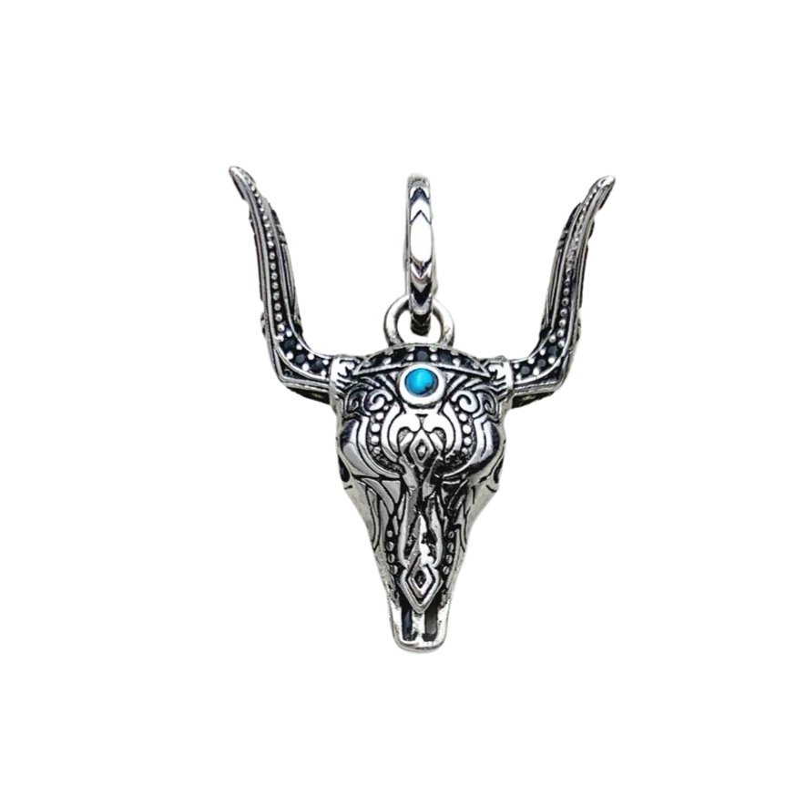 Gothic Bull Head Ethnic Pendant from Black Diamonds New York