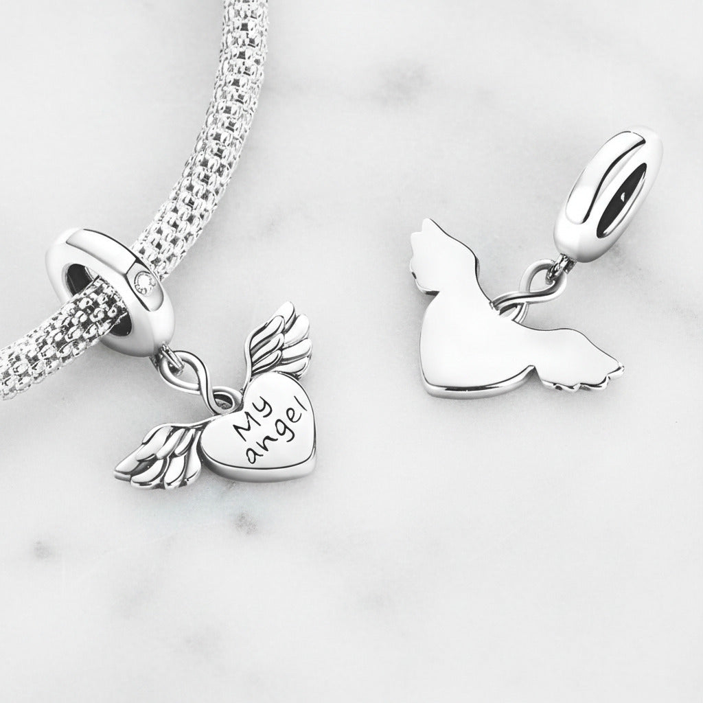 Heart & Angel's Wings Charms from Black Diamonds New York