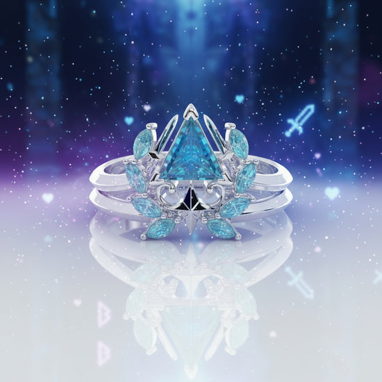 Light Mage Ring Set- 14k Rose Gold Video Game Inspired Rings from Black Diamonds New York