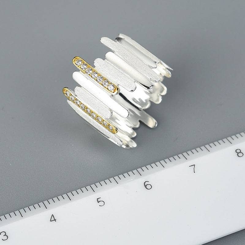 Minimalist Style Parallel Lines Ring from Black Diamonds New York