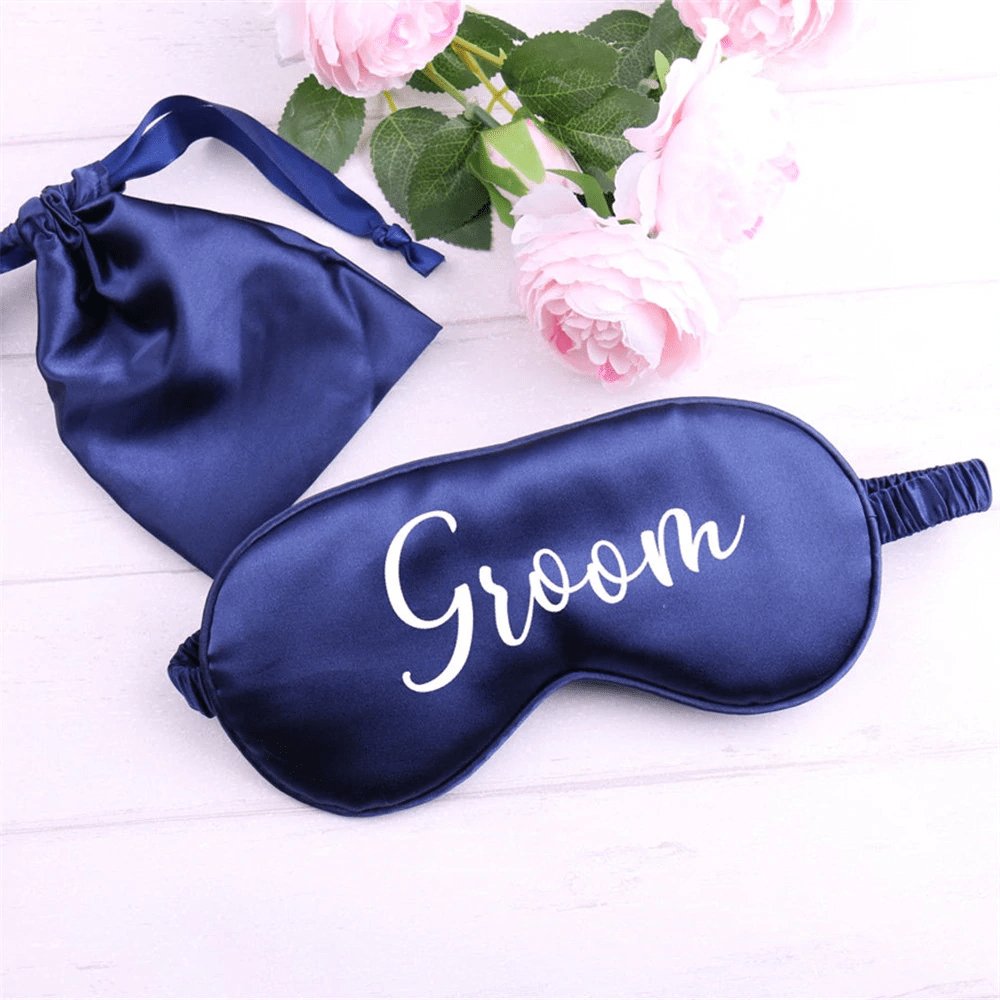 Navy Blue Silk Sleep Mask & Face Mask Luxe Gift Set from Black Diamonds ...