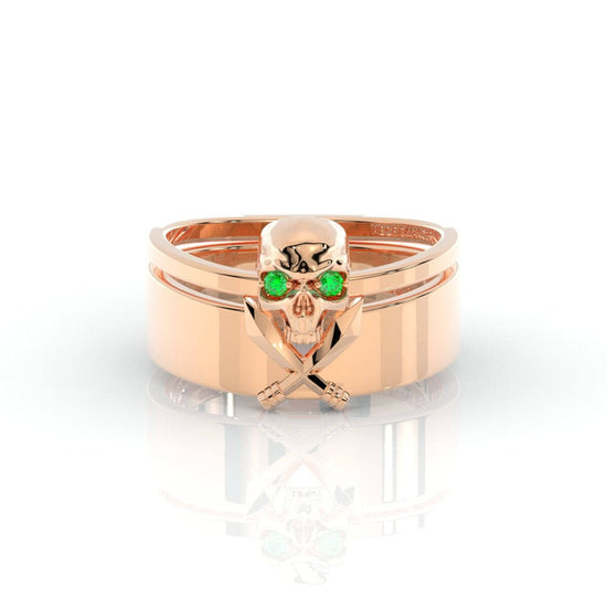 Necromancer's Couples Ring- 14k Rose Gold Video Game Inspired Rings ...