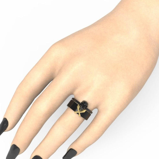 Necromancer's Couples Ring- 14k Rose Gold Video Game Inspired Rings ...