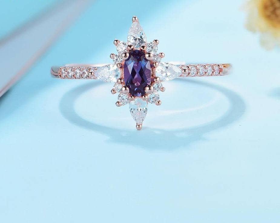 Oval Cut Lab Alexandrite Gemstone from Black Diamonds New York