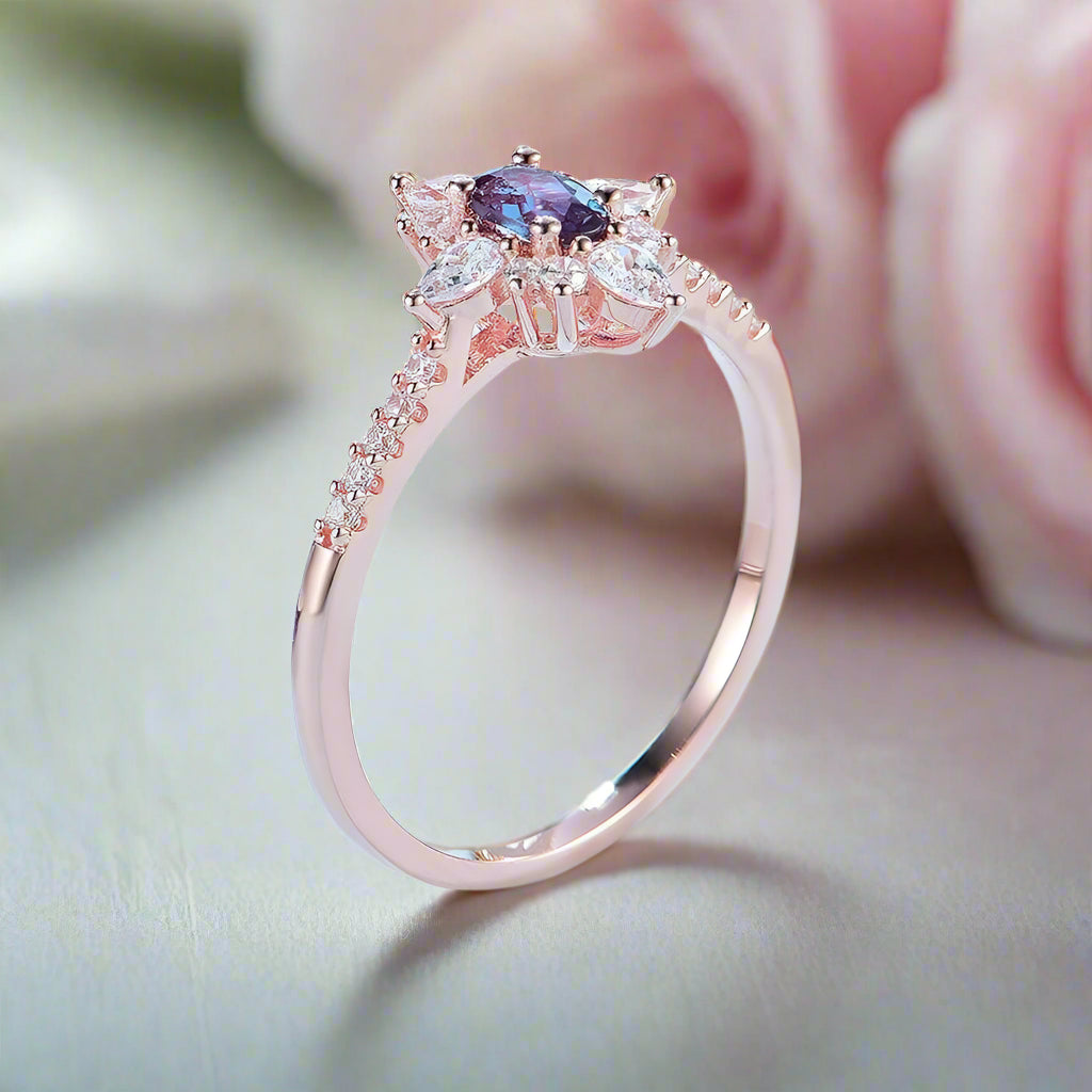 Oval Cut Lab Alexandrite Gemstone from Black Diamonds New York