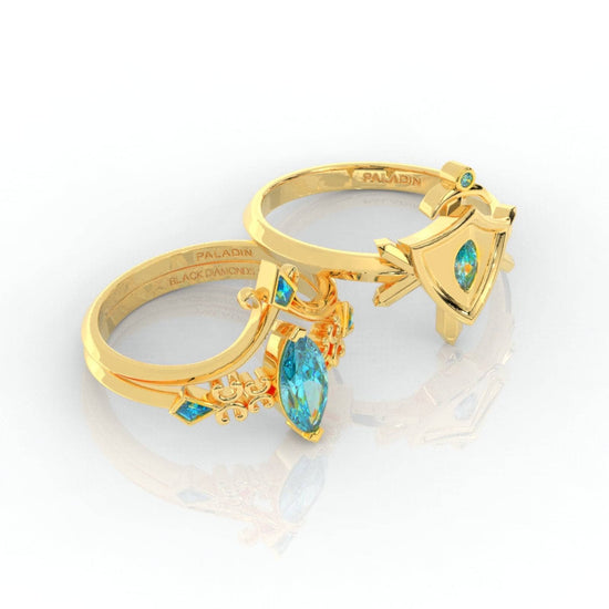 Paladin's Shield Ring (Unisex)- 14k Yellow Gold Video Game Inspired ...