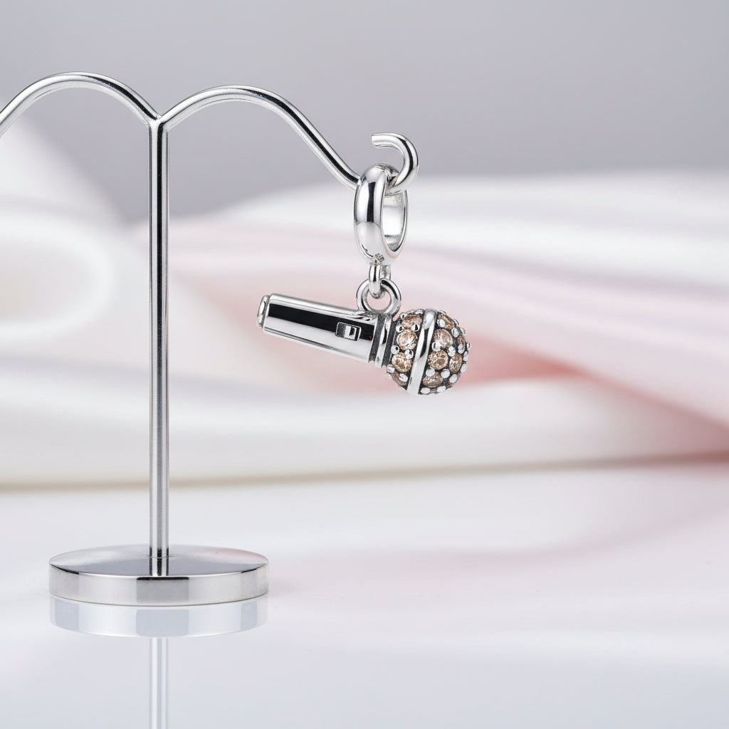 Punk Microphone with Diamond Charm – Black Diamonds New York