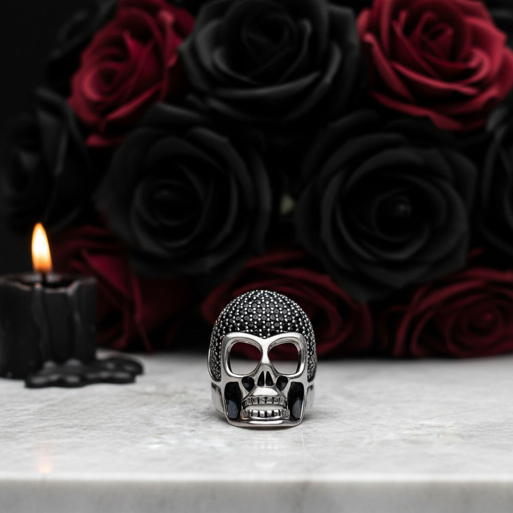 Punk Skull Diamond Pave Setting Ring from Black Diamonds New York