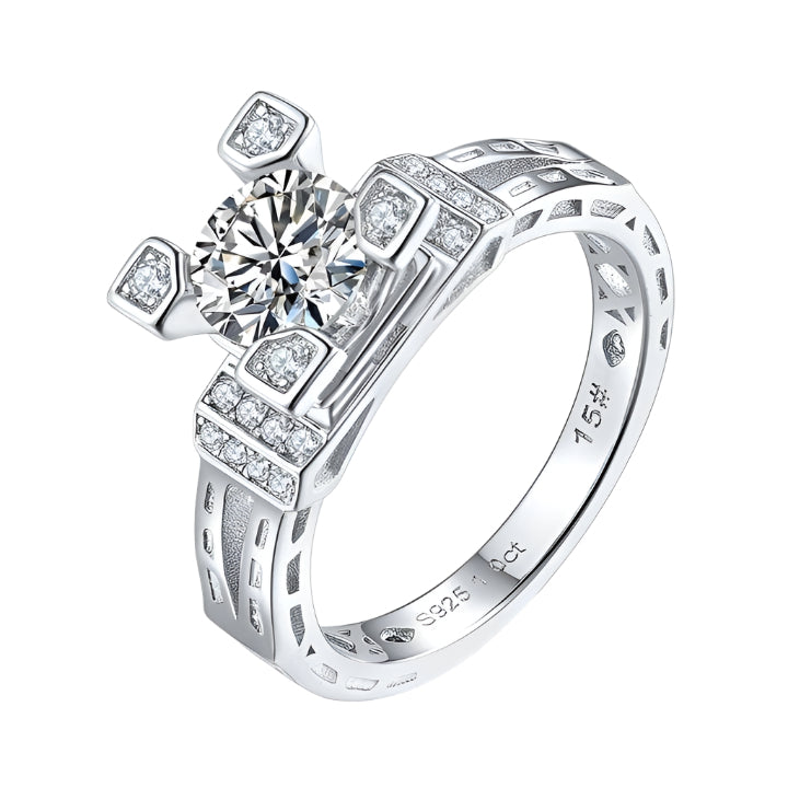 Romantic Eiffel Tower Diamond Engagement Ring from Black Diamonds New York