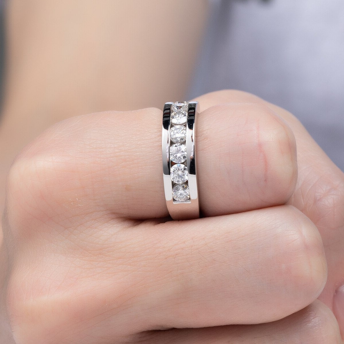 4mm Round Cut Diamond Ring Band – Black Diamonds New York