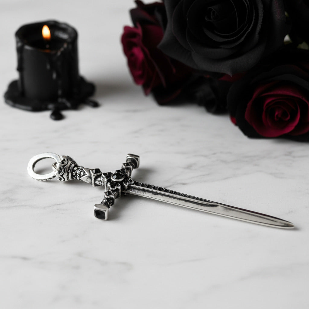 Royal Sword of Courage Punk Pendant from Black Diamonds New York