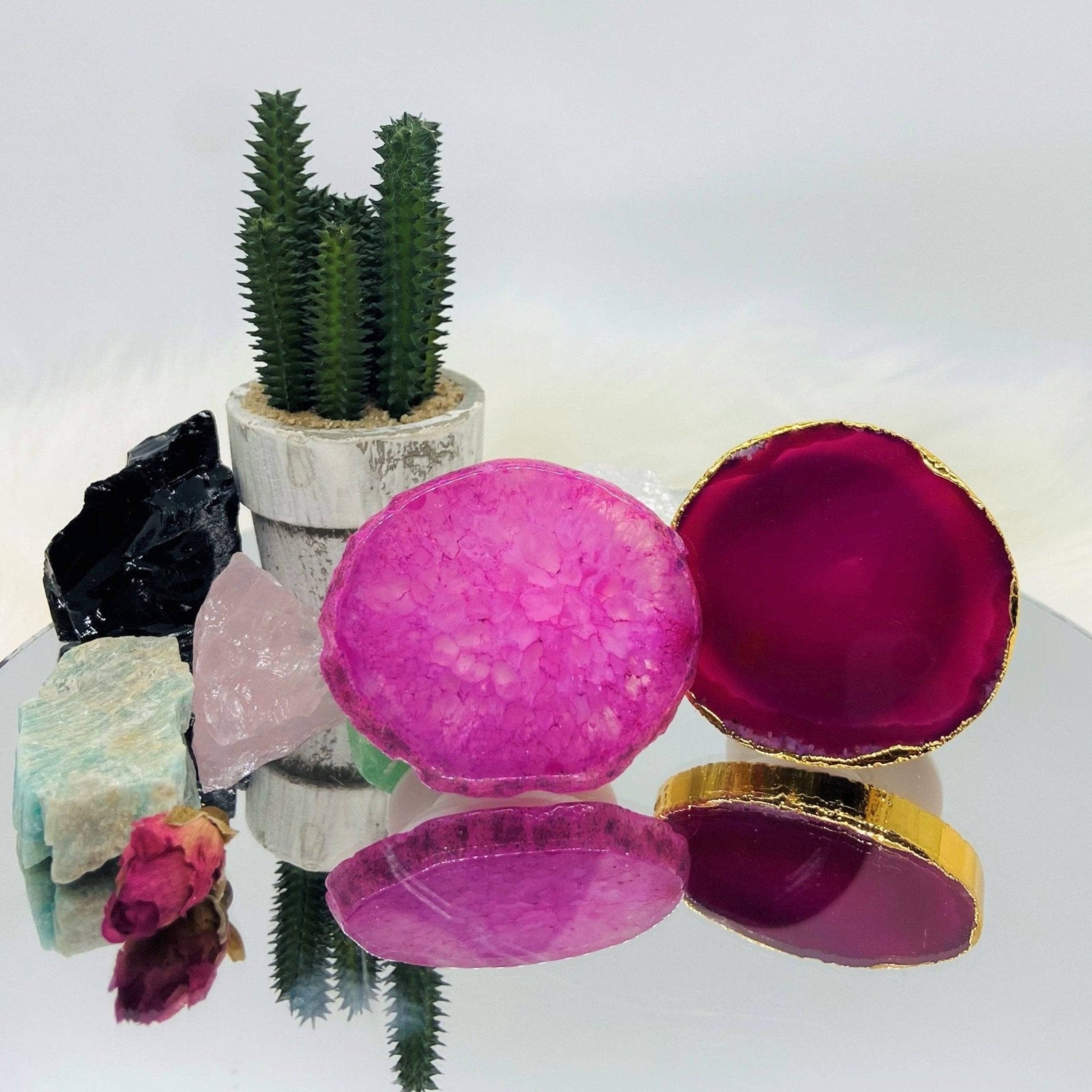 Ruby Quartz Natural Stone Phone Holder- Black Diamonds New York from ...