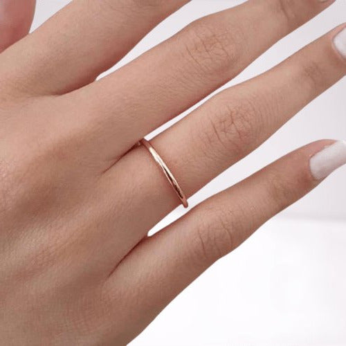 Simple Rose Gold Wedding Band from Black Diamonds New York