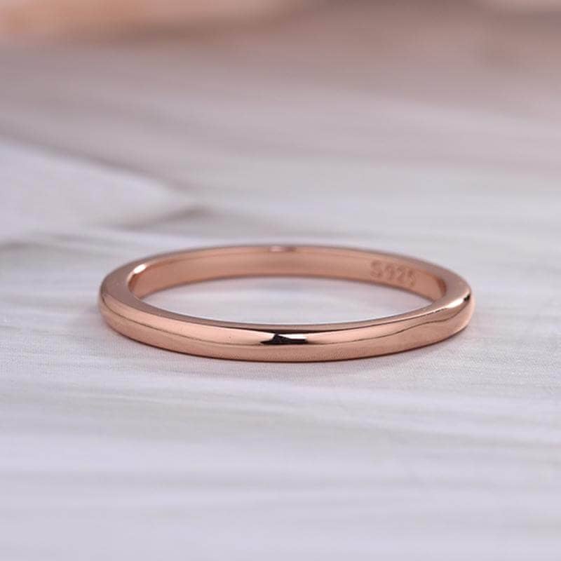 Simple Rose Gold Wedding Band from Black Diamonds New York