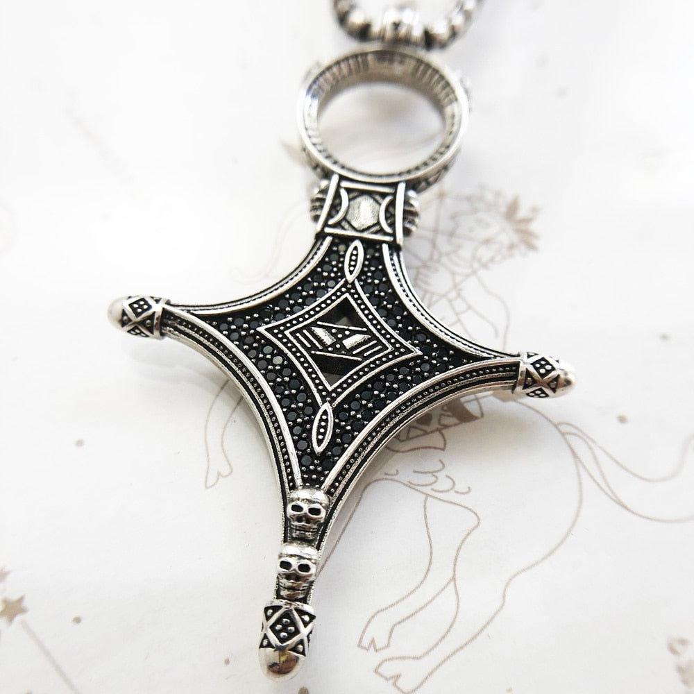 Traditional Rebel Gothic Cross Necklace from Black Diamonds New York