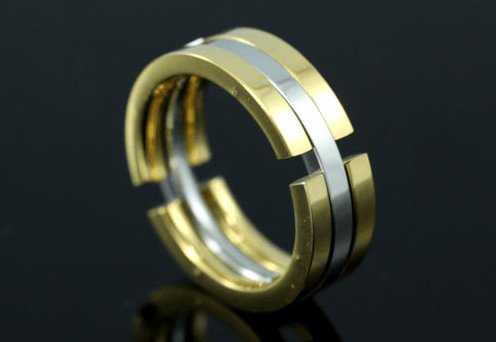 Two Tone Transformable Stainless Steel Men's Ring from Black Diamonds ...