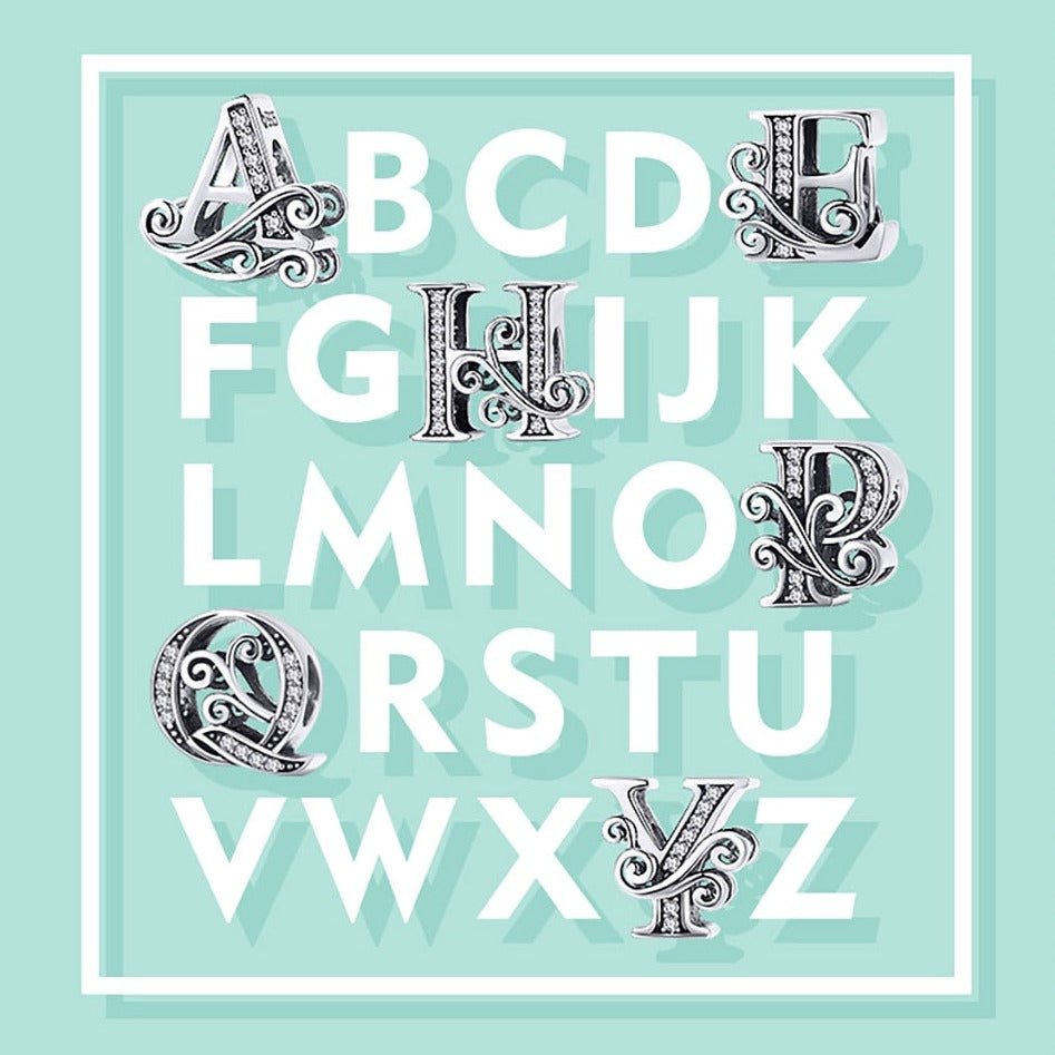 Vintage Letter A to Z Charms from Black Diamonds New York
