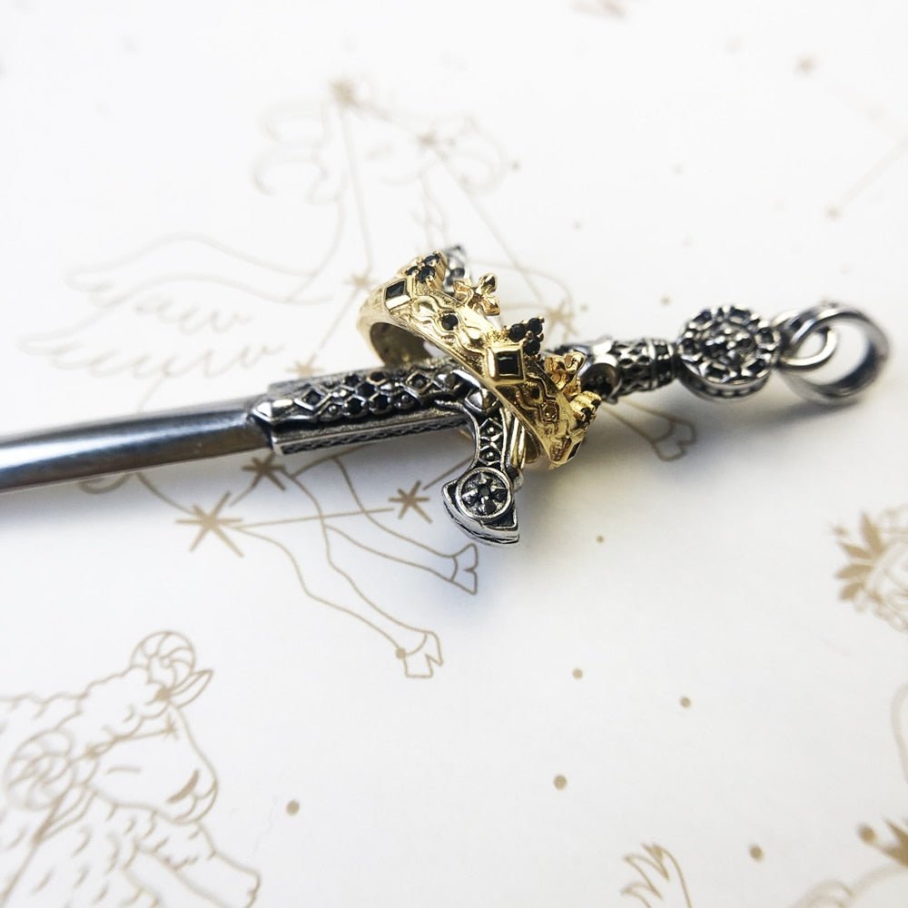 Vintage Punk Sword & Crown Charm from Black Diamonds New York
